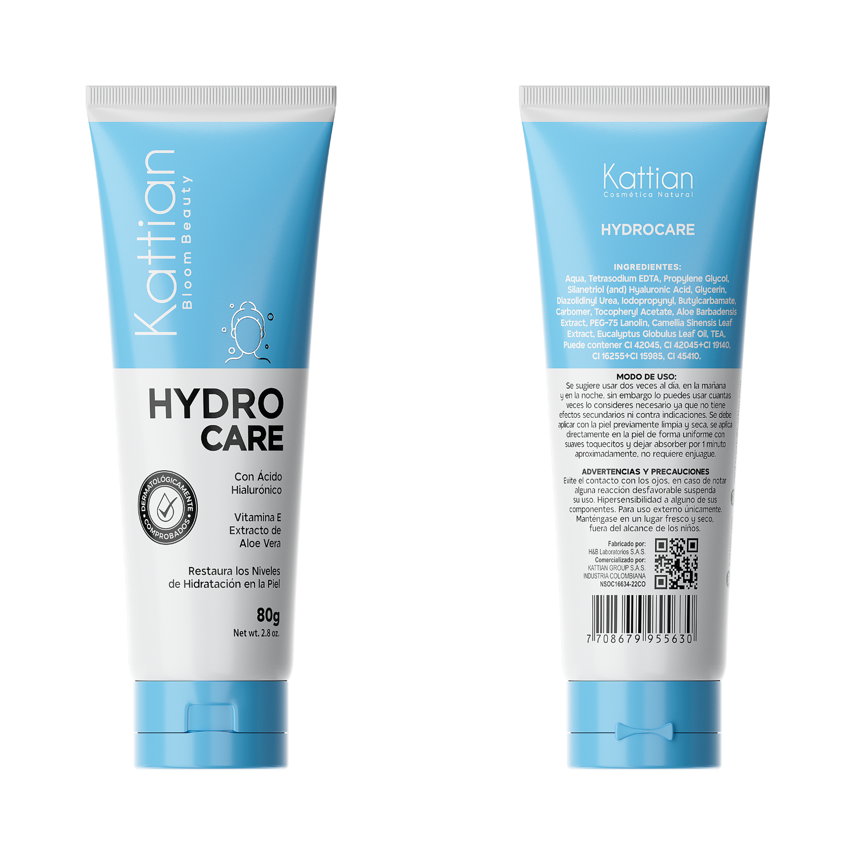 GEL HIDRATANTE FACIAL HYDROCARE - KATTIAN – Comercializadora Fedecol SAS